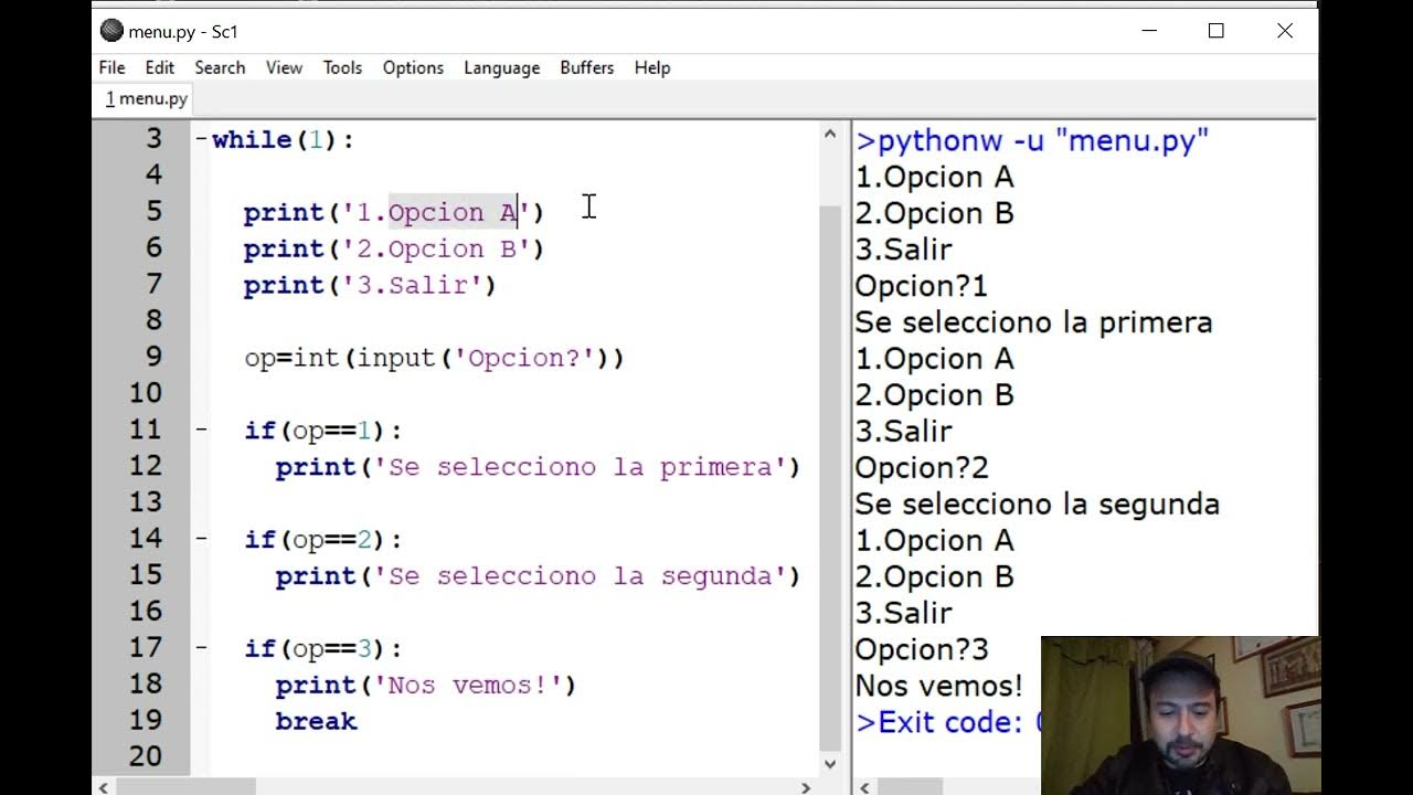 Python Menu basico - YouTube