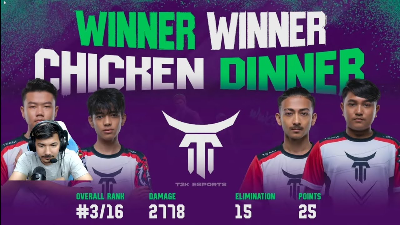 Streamer reaction on T2k esports chicken dinner in [PMPL] SOUTH ASIA ...