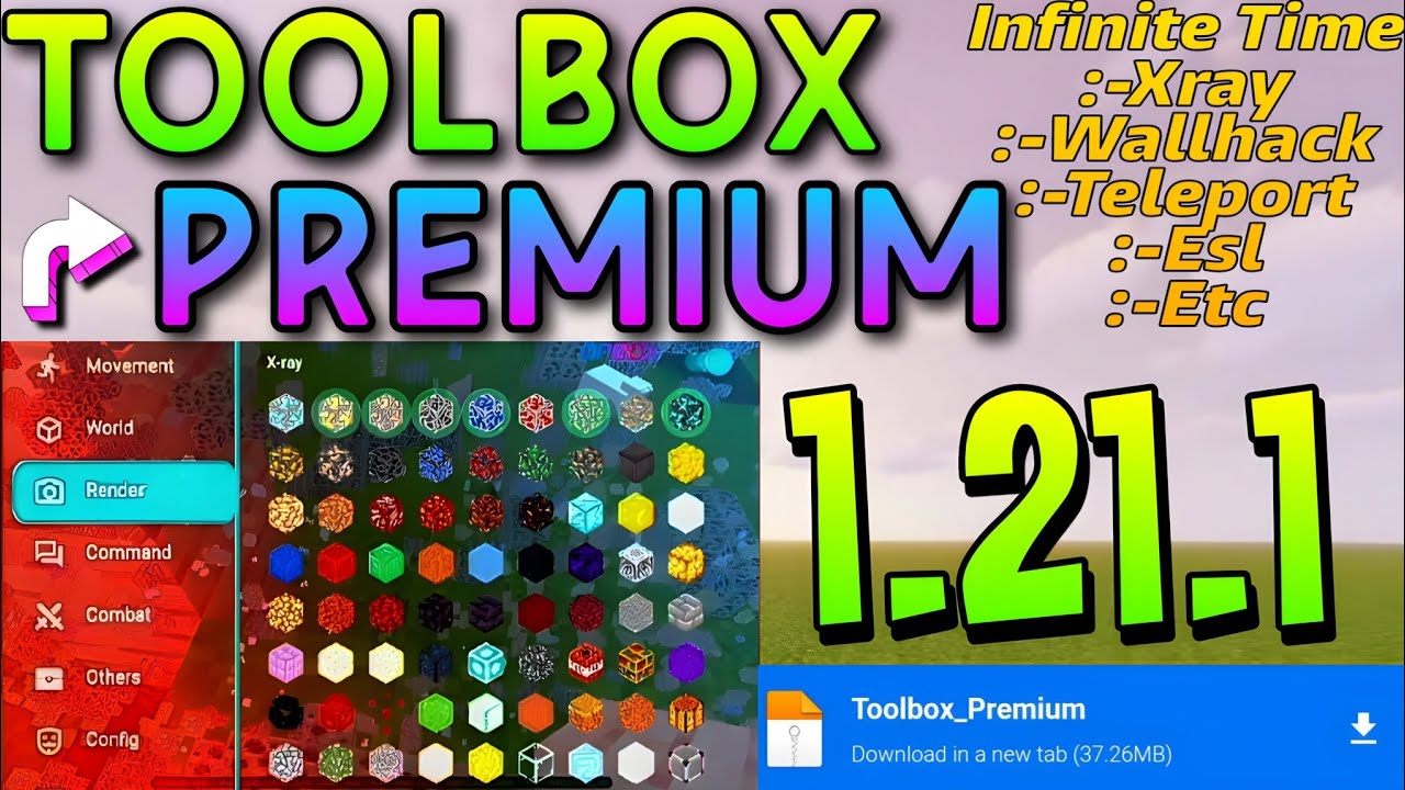 Minecraft 1.21.1 Toolbox infinite premium | mcpe 1.21.1 toolbox premium ...