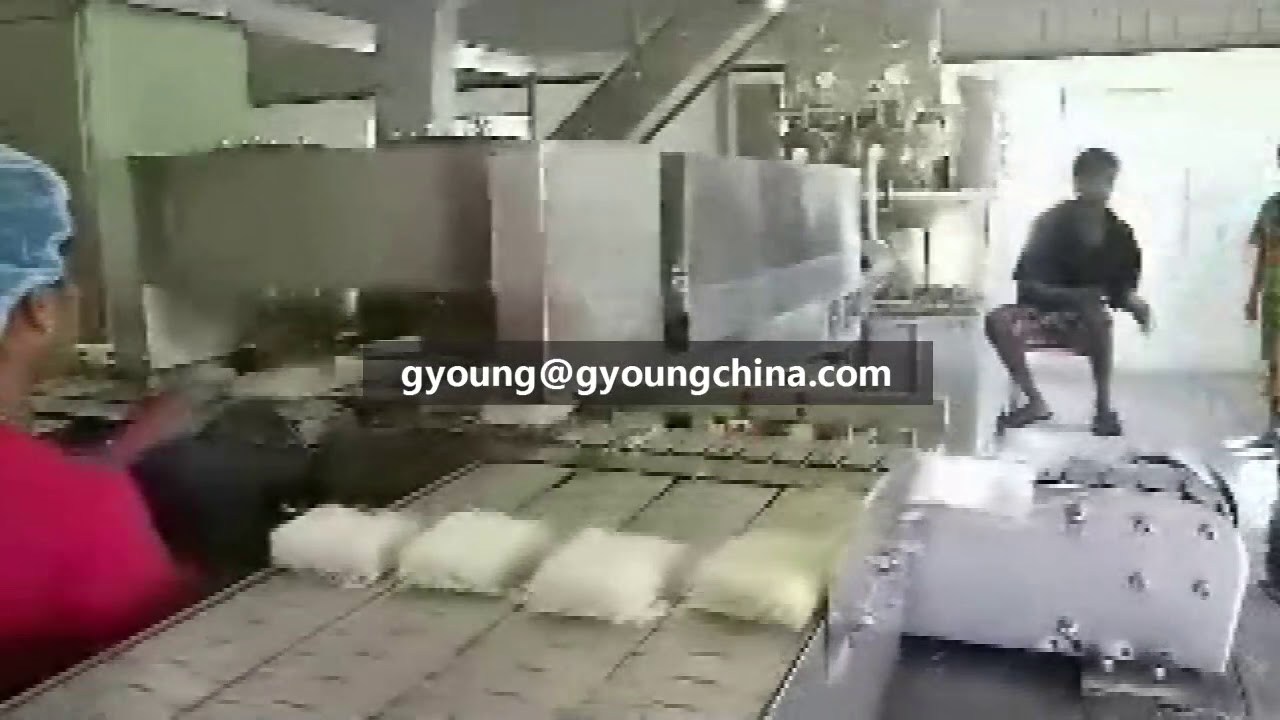instant rice noodle production line - YouTube