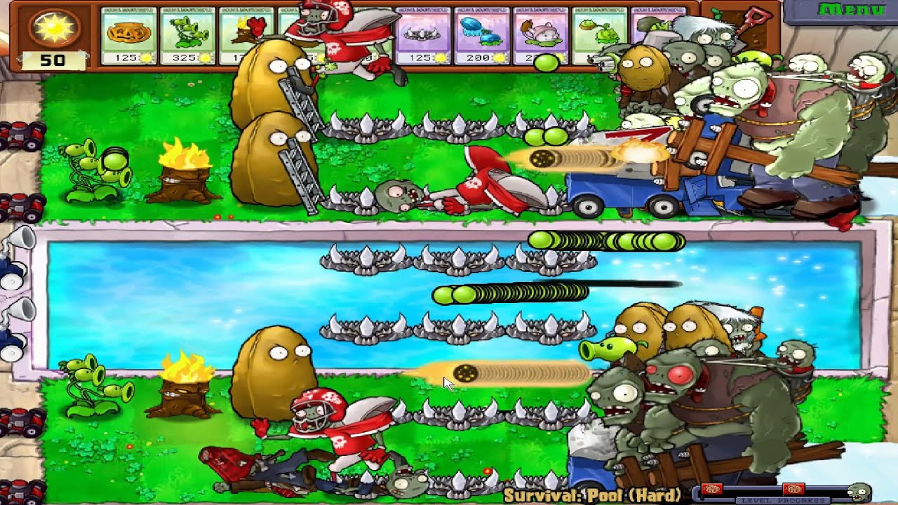 Plants vs Zombies Hack Many Super Pea Shoot vs Many Super Big Heavy ...