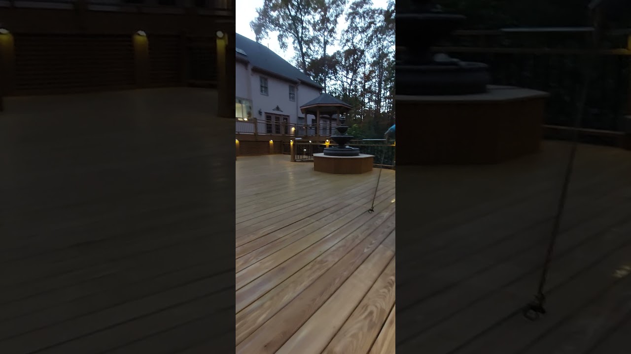 pintando un deck con semi-transparent stain - YouTube