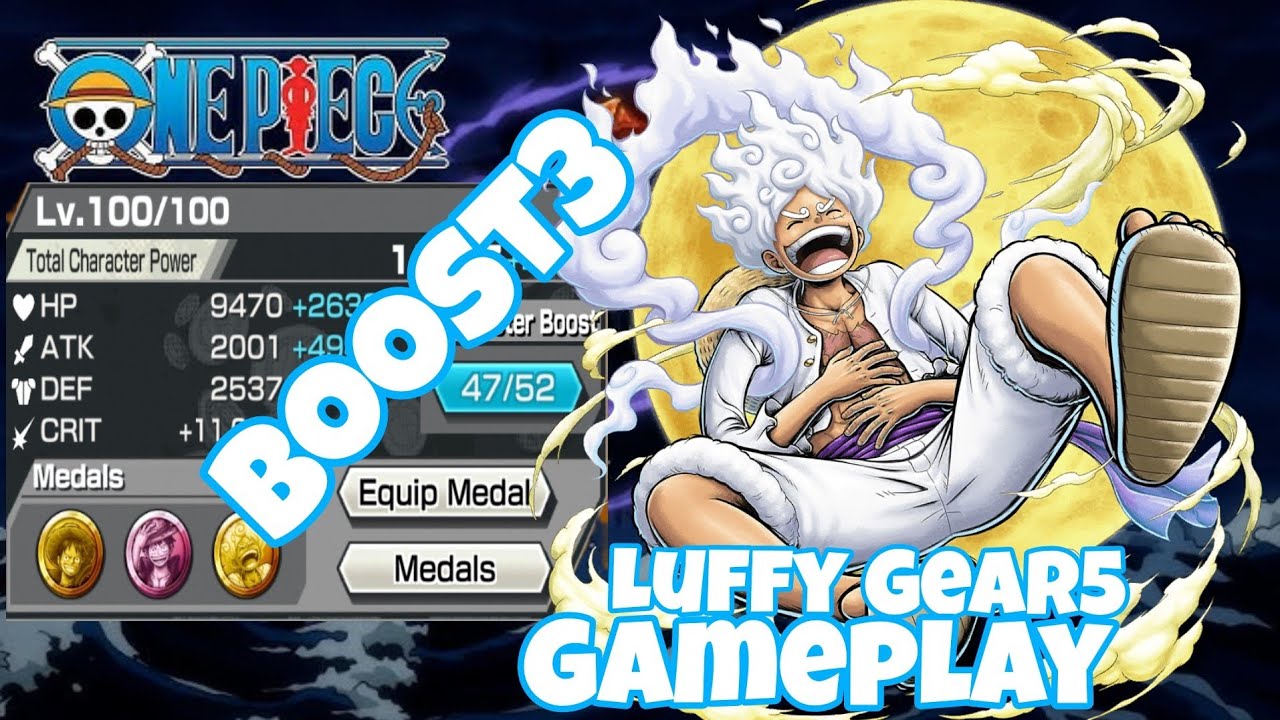 Boost 3 Luffy Gear 5 Gameplay | One Piece Bounty Rush - YouTube