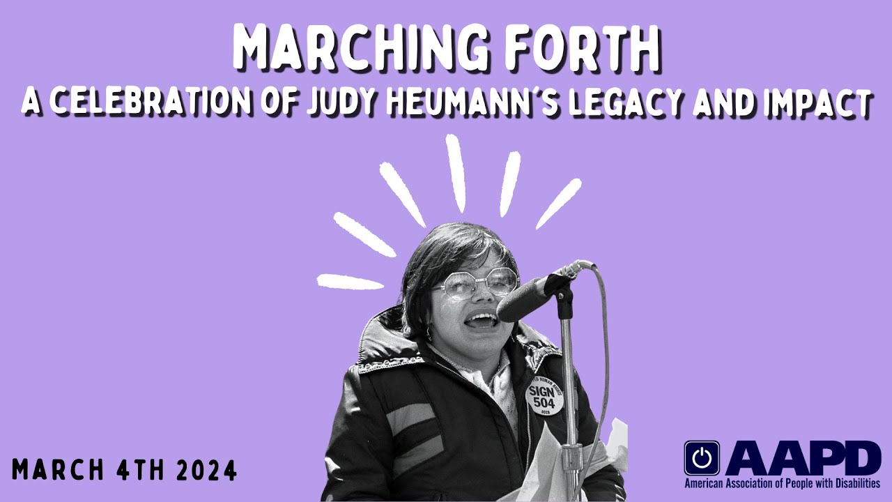 Marching Forth: A Celebration of Judy Heumann's Legacy and Impact - YouTube