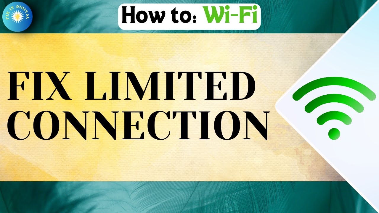 Limited Connection On Wifi Android fix! - YouTube