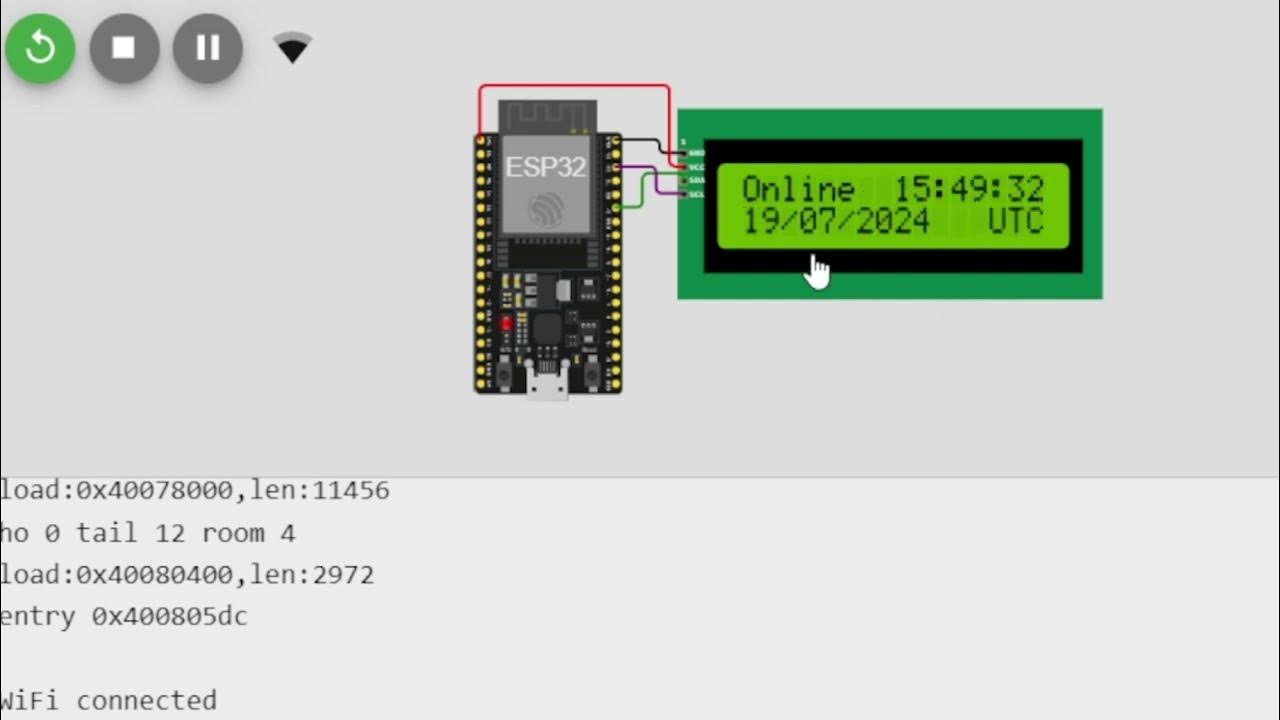 ESP32 NTP Time Update Simulation | Real-Time Clock with LCD Display - YouTube