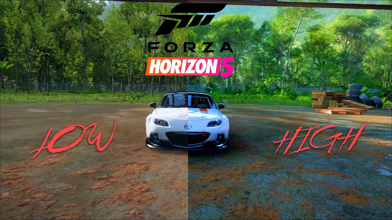 Low Graphics Vs High Graphics Forza Horizon 5 | MAZDA RX 5 - YouTube