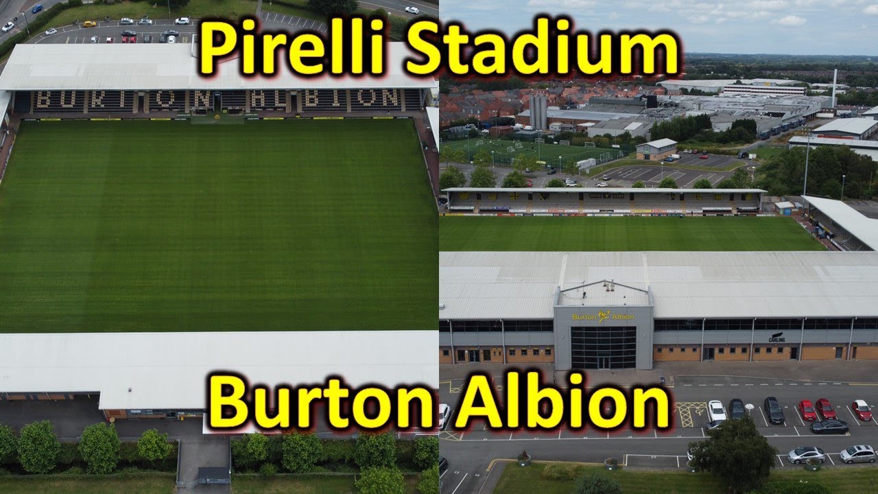 Ep13. Pirelli Stadium, by drone. Home of Burton Albion. In League 1 for ...