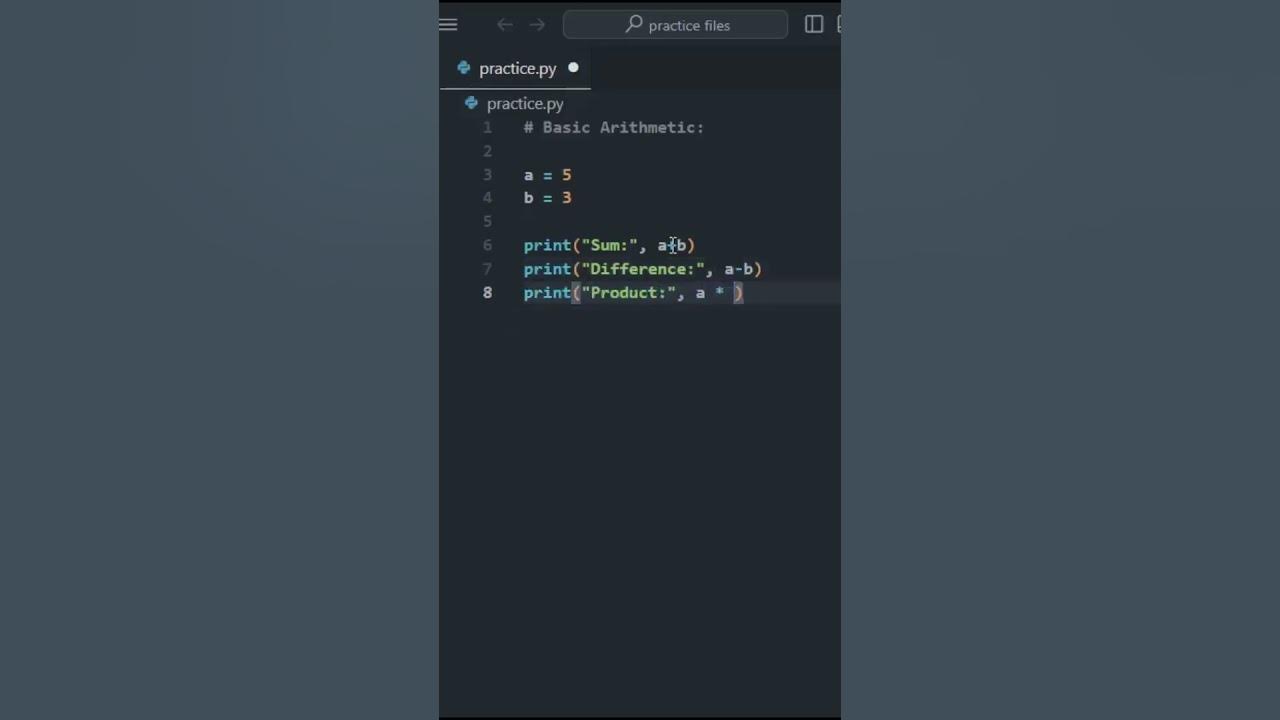 Basic Arithmetic Python Pythonprogrammingcodinglearnpython Pythonforbeginners Youtube