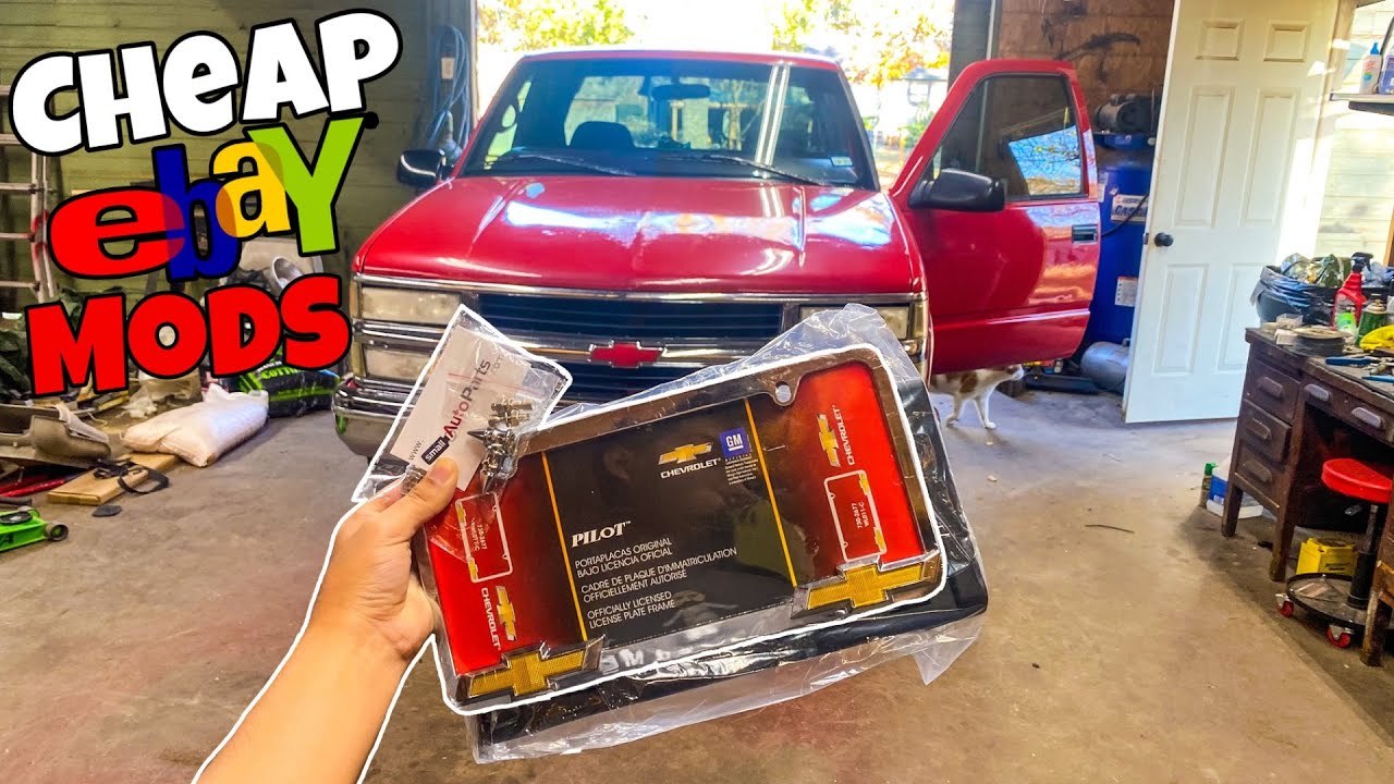 The OBS Gets New License Plate Frame & Bracket (Cheap Ebay Mods) - YouTube