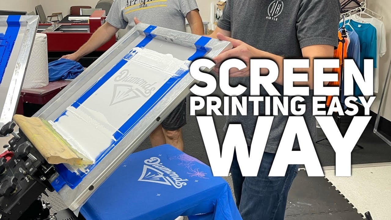 2021 the FASTEST way to burn a SCREEN for screen PRINTING / no emulsion ...
