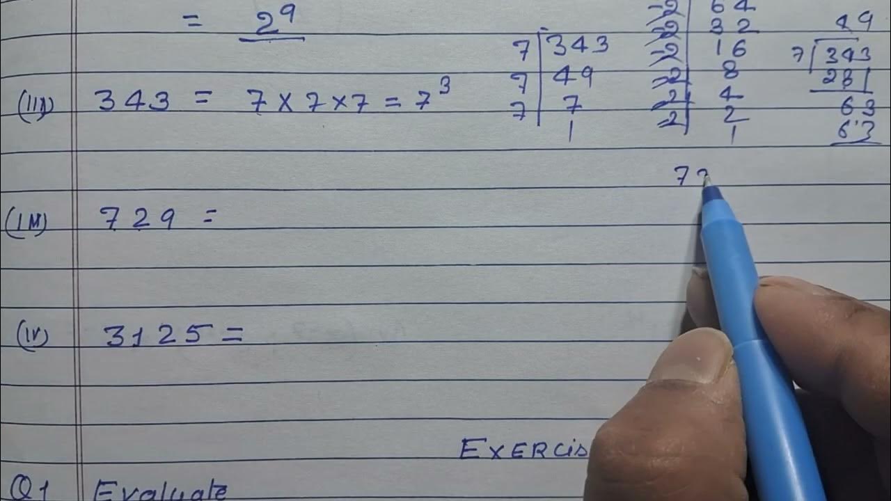 Class 7 - Exercise 11.1 - Q 3 | Express each of the following numbers using exponential - YouTube