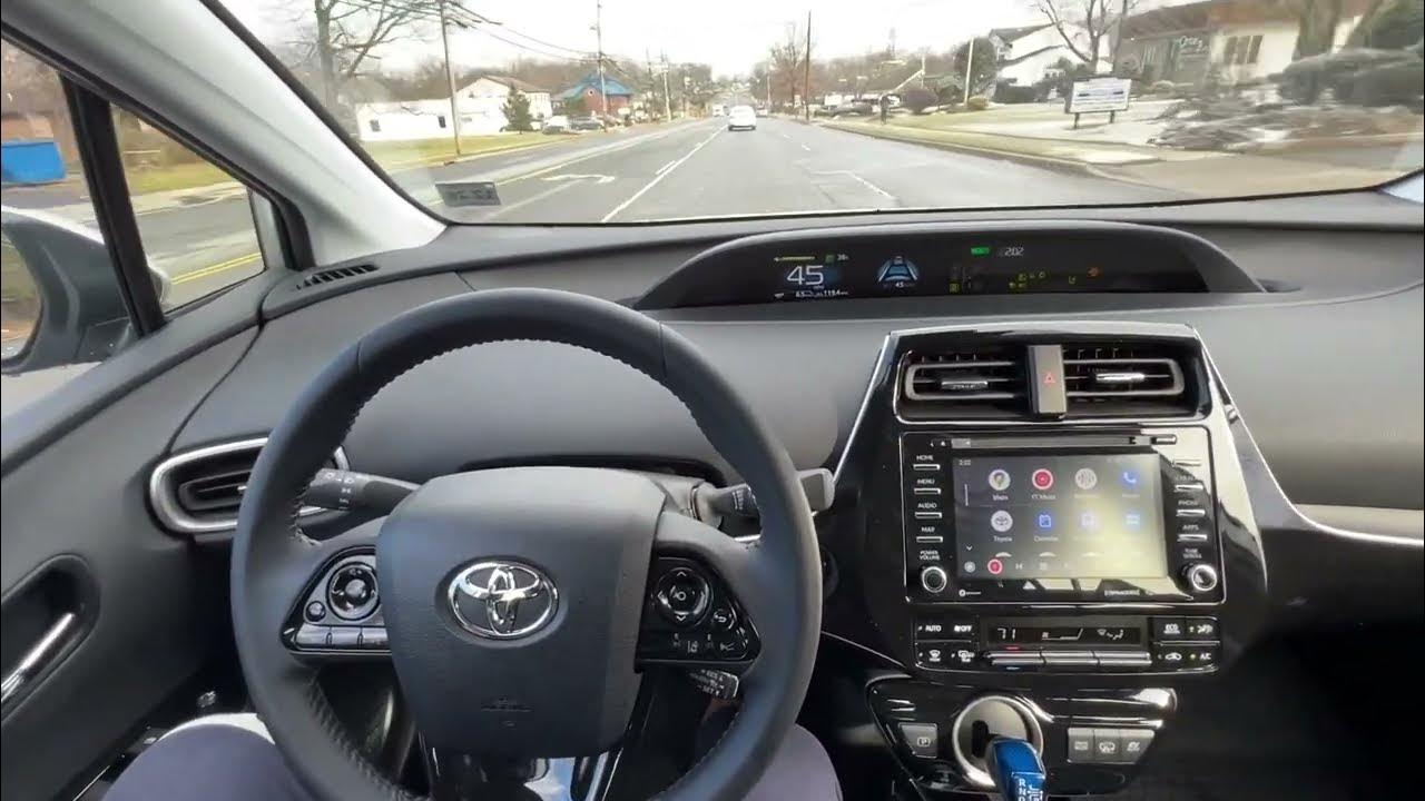2022 Toyota Prius prime LE lane keeping assist adaptive cruise control same on xle limited - YouTube