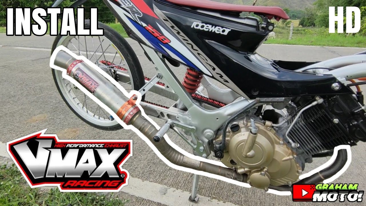 VMAX Racing exhaust, Installation | Raider150 (carb) - YouTube