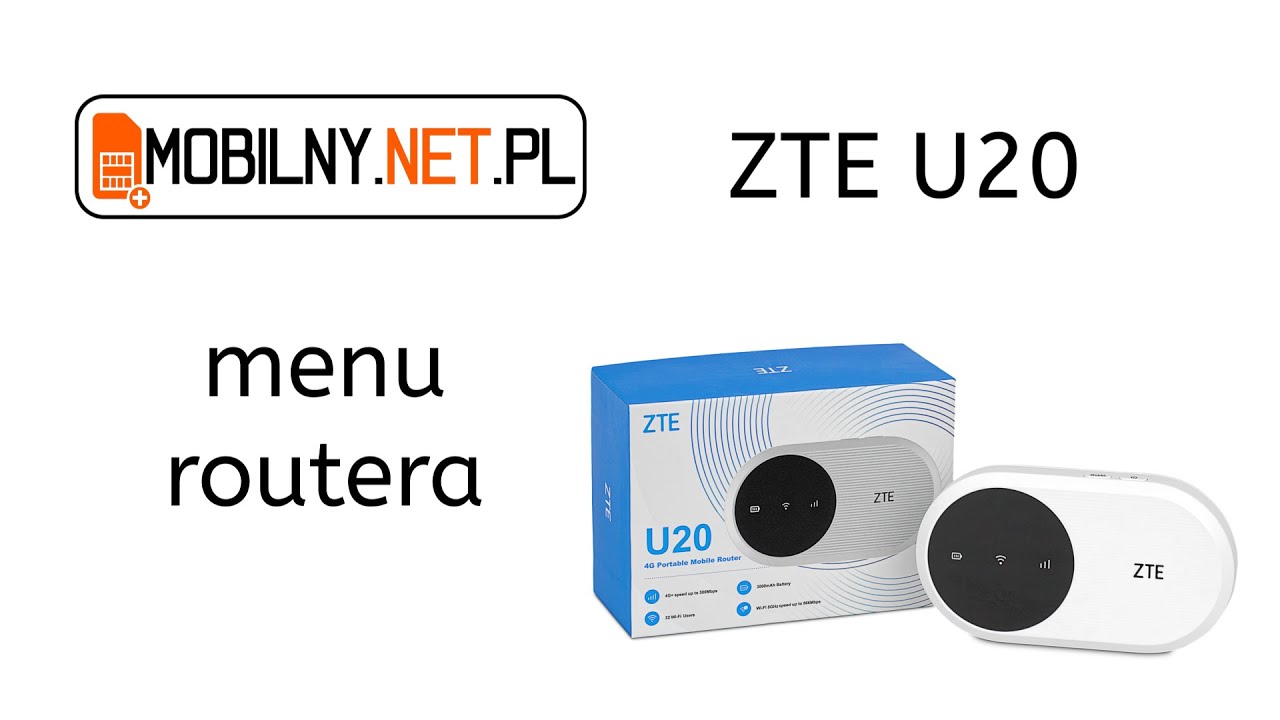 ZTE U20 Menu routera - przenośny router 4G LTE z agregacją 2 pasm - YouTube
