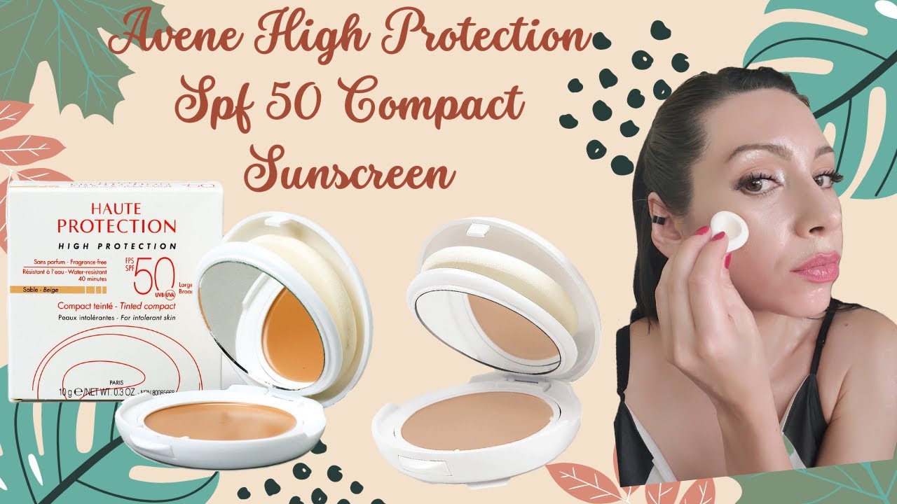 Avene High Protection Tinted Compact SPF 50 Sunscreen Review - YouTube