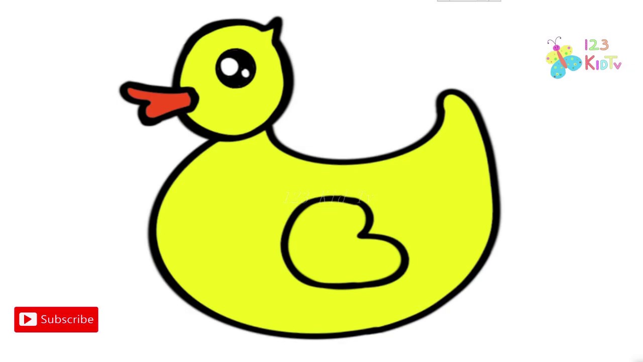 How to draw a cute duck | How to draw a duck | Step by step | Farm ...