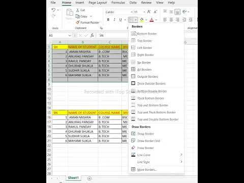 #Excel Sheet Data entry!!!! Excel for freshers - YouTube
