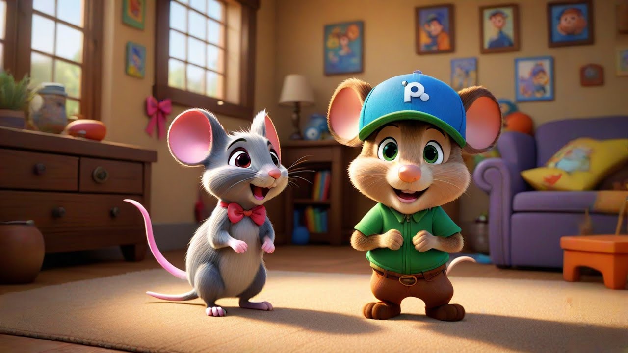 Mia Mouse Hides Behind Chair | Fun Hide and Seek Song for Kids ...