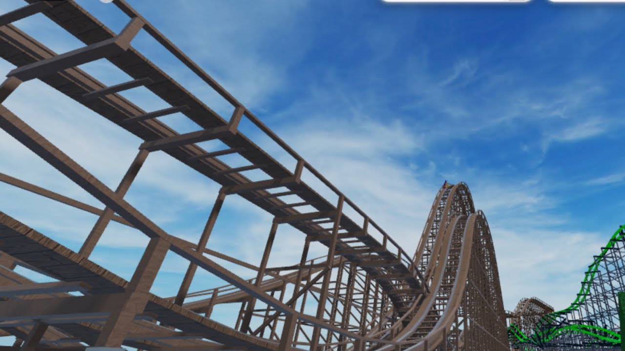 Long wooden coaster - YouTube