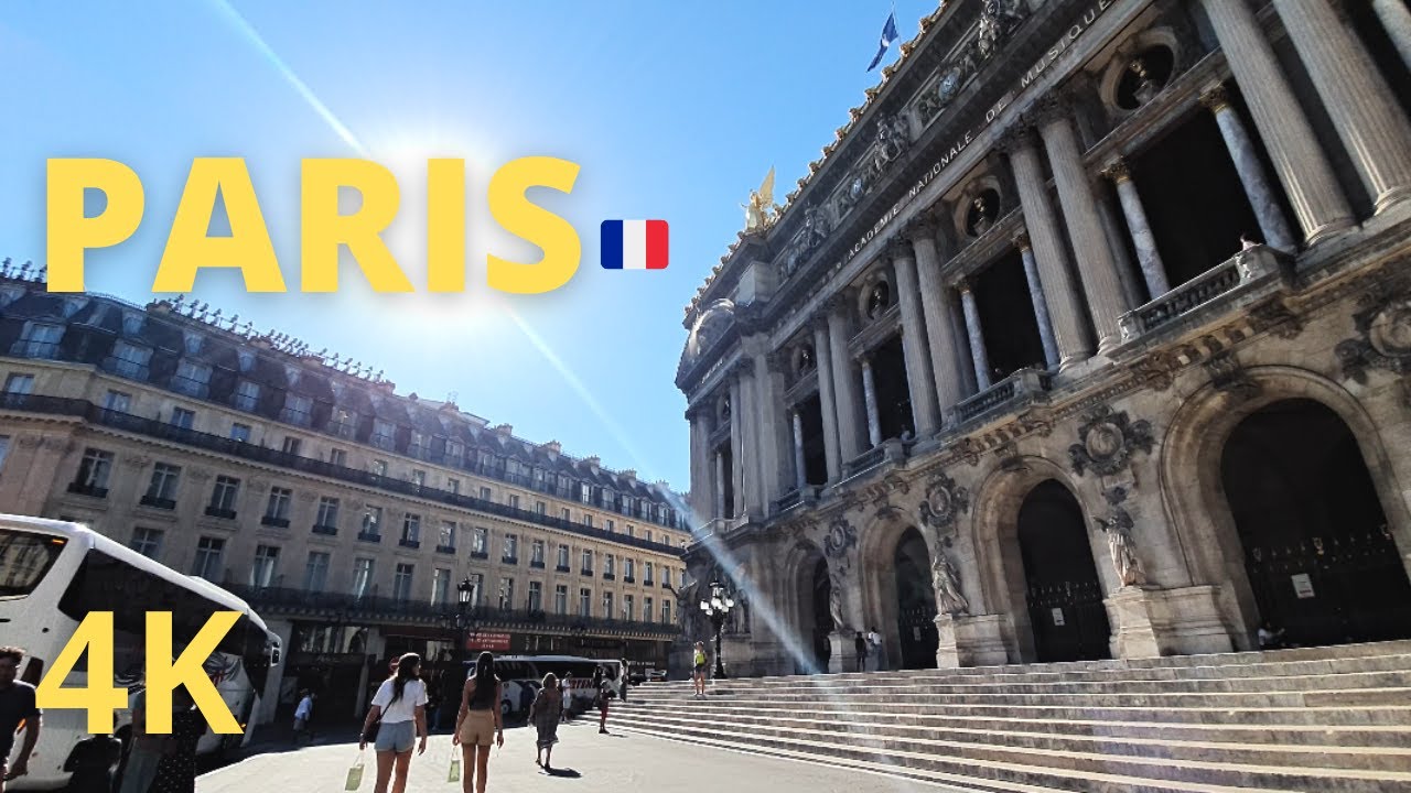 Paris, France - walking tour around Opéra Garnier and Place Vendôme - Paris 4K - YouTube