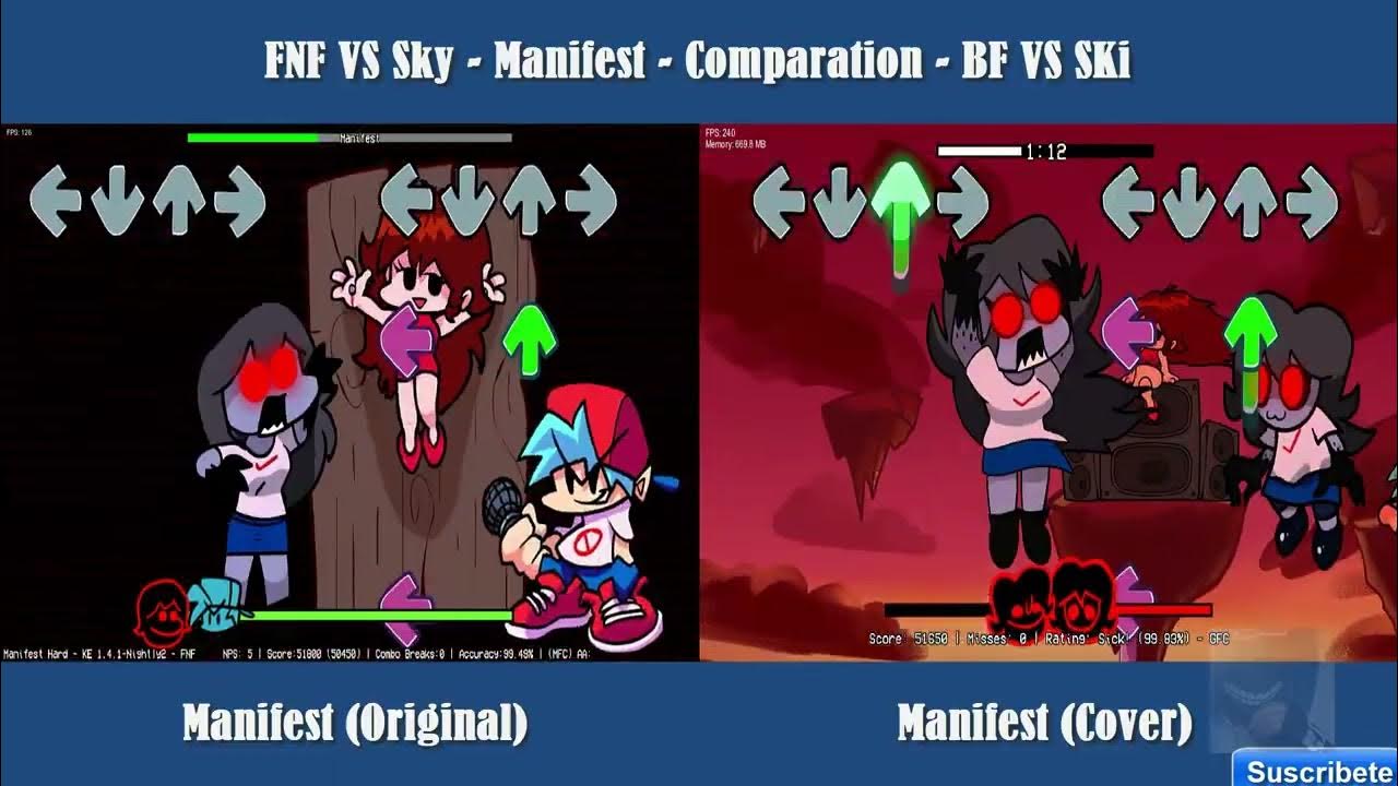 FNF VS Sky - Manifest - Comparation - Original & Cover - BF/Ski - Full ...