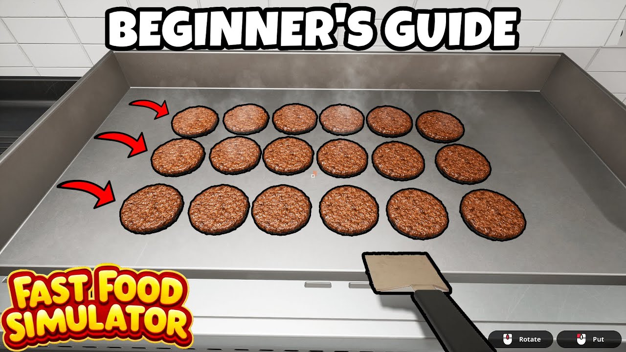 HOW TO GRILL BEEF PATTIES IN FAST FOOD SIMULATOR (BEGINNER TUTORIAL ...