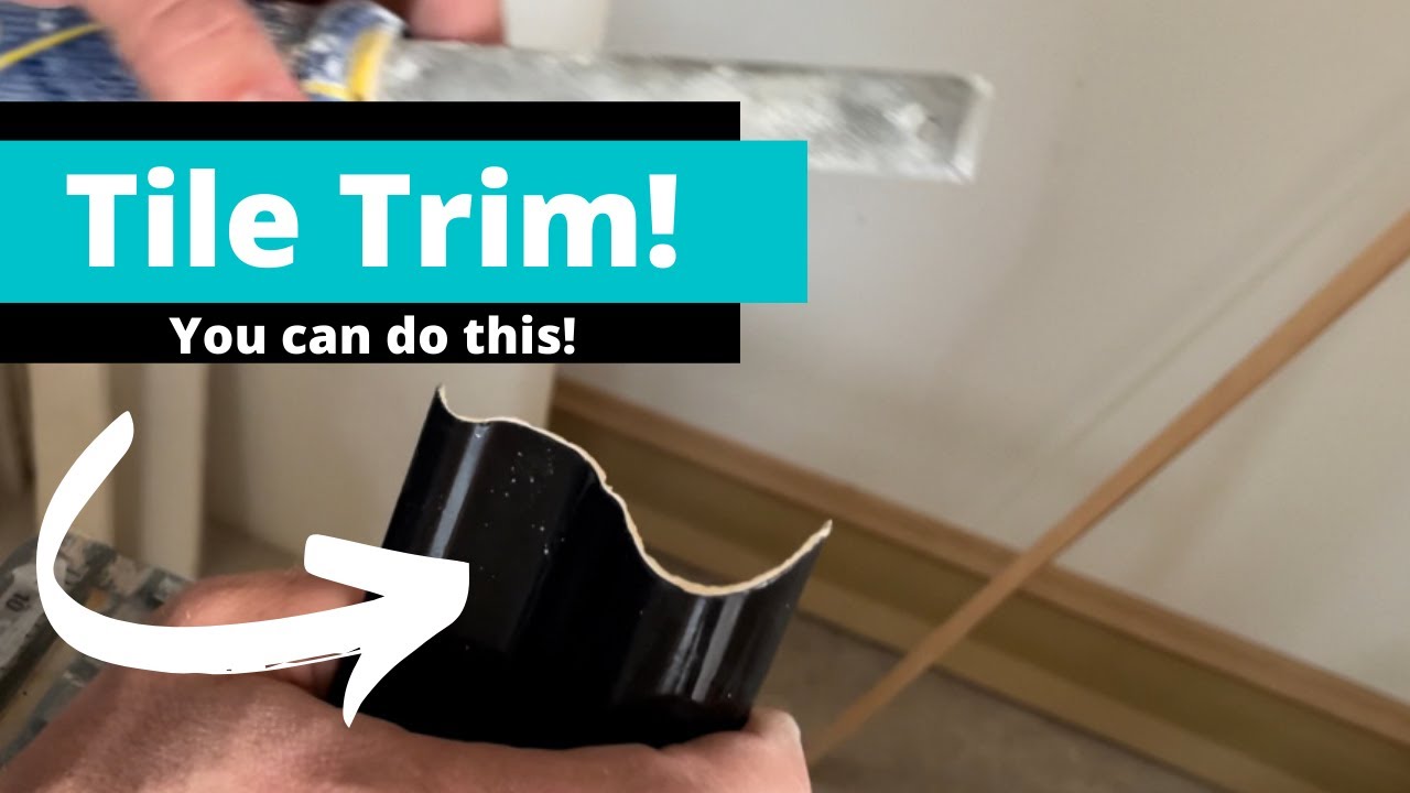 The BEST way to do inside corners in tile chair rail - YouTube