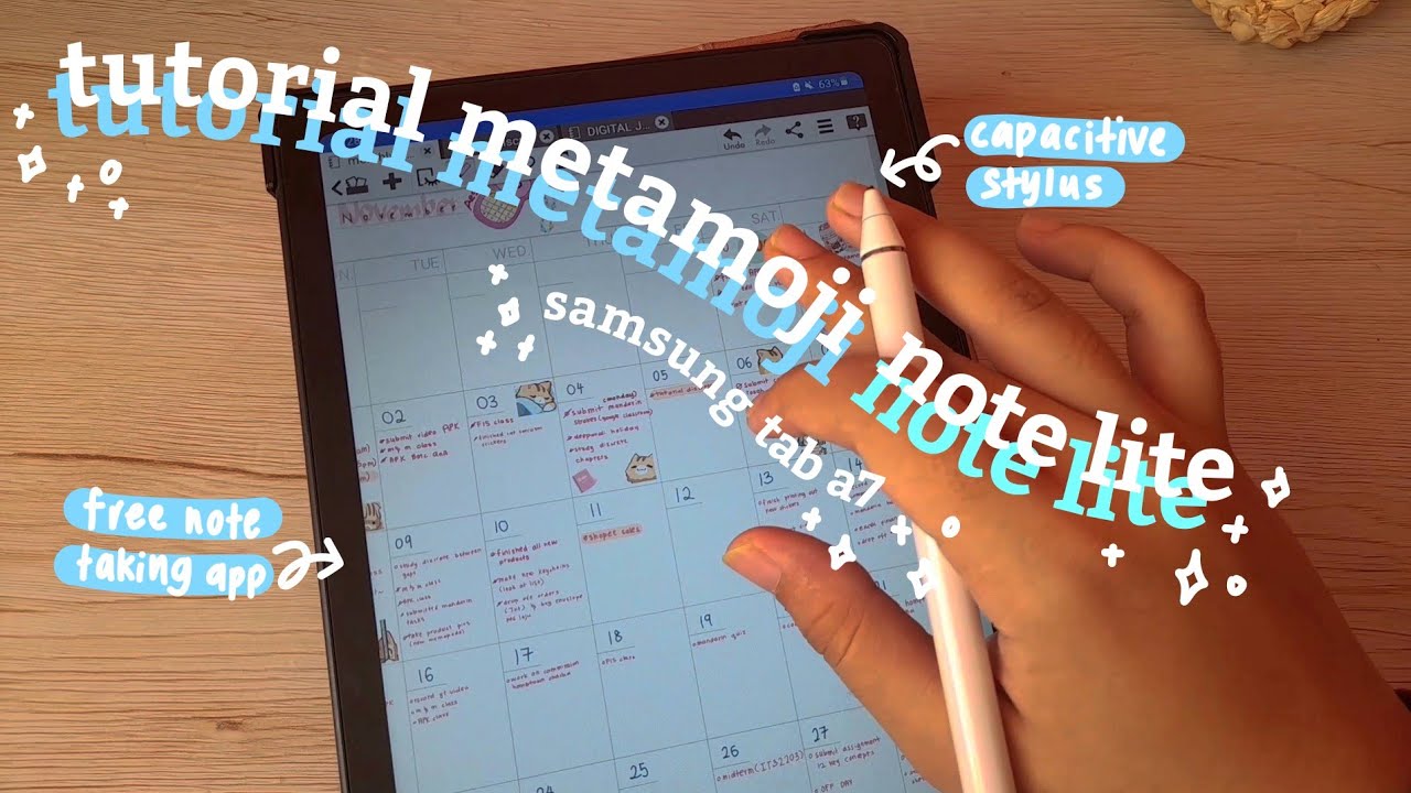 review tutorial metamoji note lite on samsung tab A7 android tablet ...
