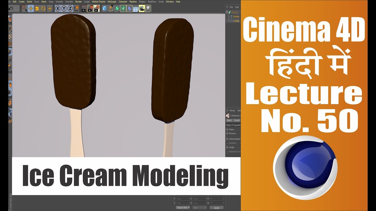 Ice Cream Modeling in Cinema 4d Hindi Tutorials ll Lecture 50 - YouTube