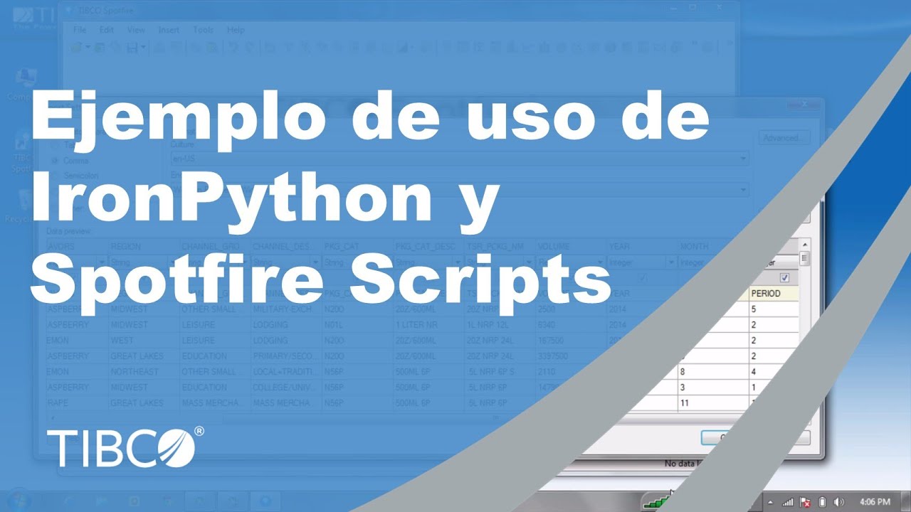 Ejemplo De Uso De Ironpython Y Spotfire Scripts Youtube