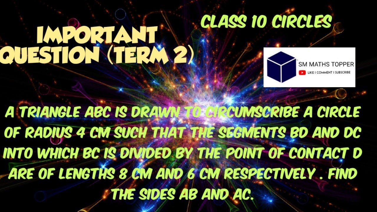 IMPORTANT QUESTION/CIRCLES/CBSE CLASS 10 MATHS - YouTube