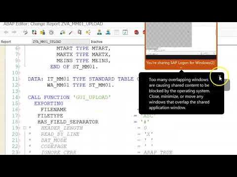 SAP BDC Call Transaction MM01 - YouTube