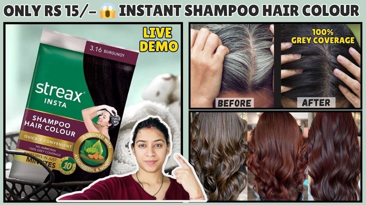 Rs 20/- Insta Hair Color 😲 GET INSTANT BLACK HAIR in Just 5 mins 🤩 ...