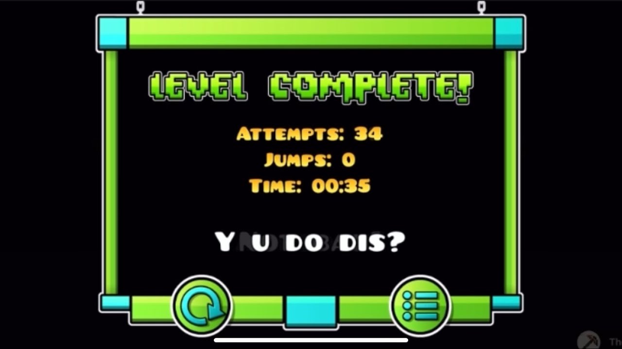 Dying and beating a level at the same time in Geometry Dash 2.2 - YouTube