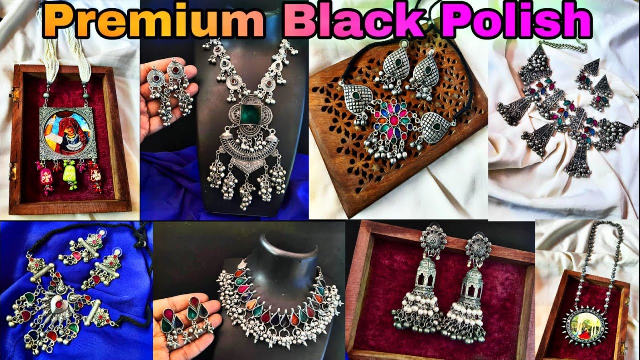 Premium Black Polish Jewellery Wholesale || Black Polish Jewellery Low ...
