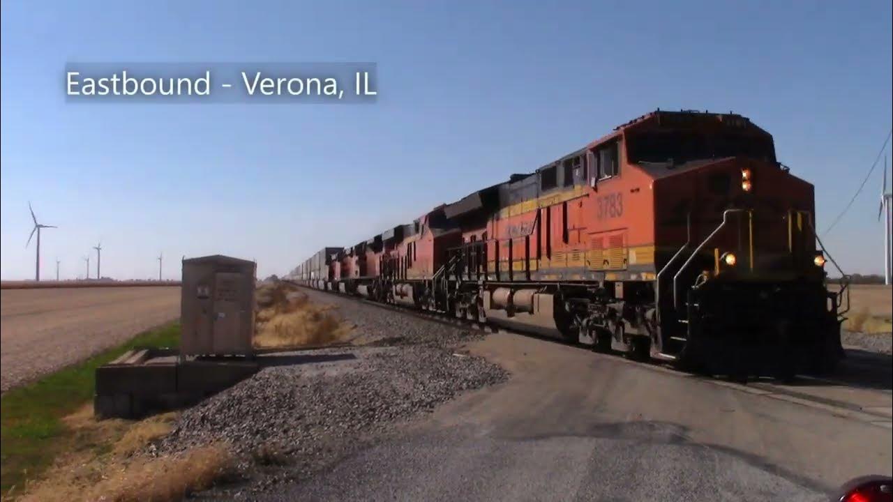Cruising East!!! BNSF “Z” Crossing Over Prairie Rd Towards Willow Springs!!! - YouTube
