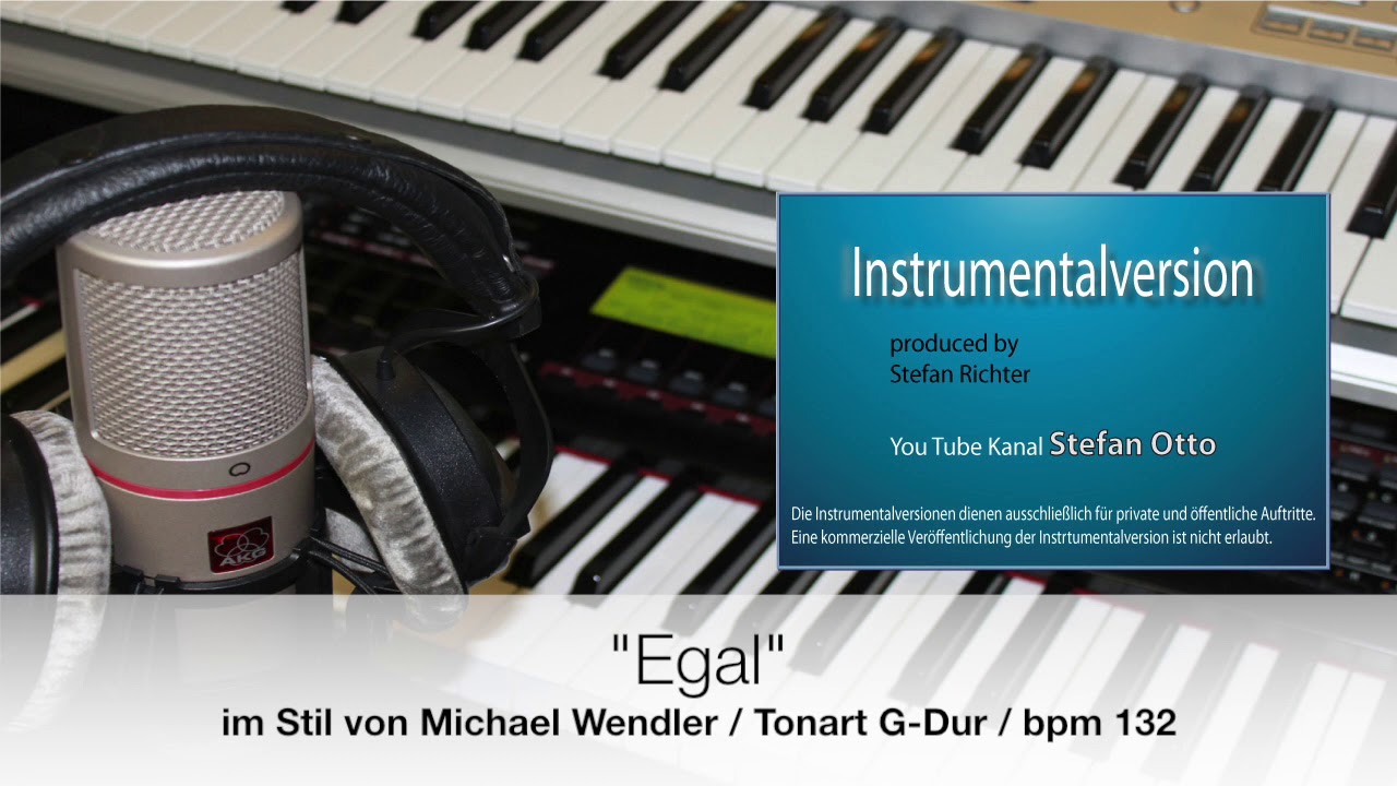 Egal - Instrumentalversion Playback Karaoke - YouTube