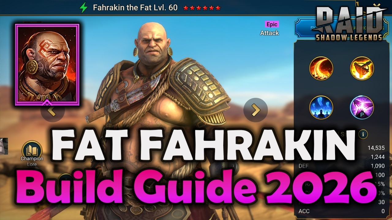 Fahrakin the Fat Updated Build Guide 2026 [ Raid Shadow Legends ] - YouTube