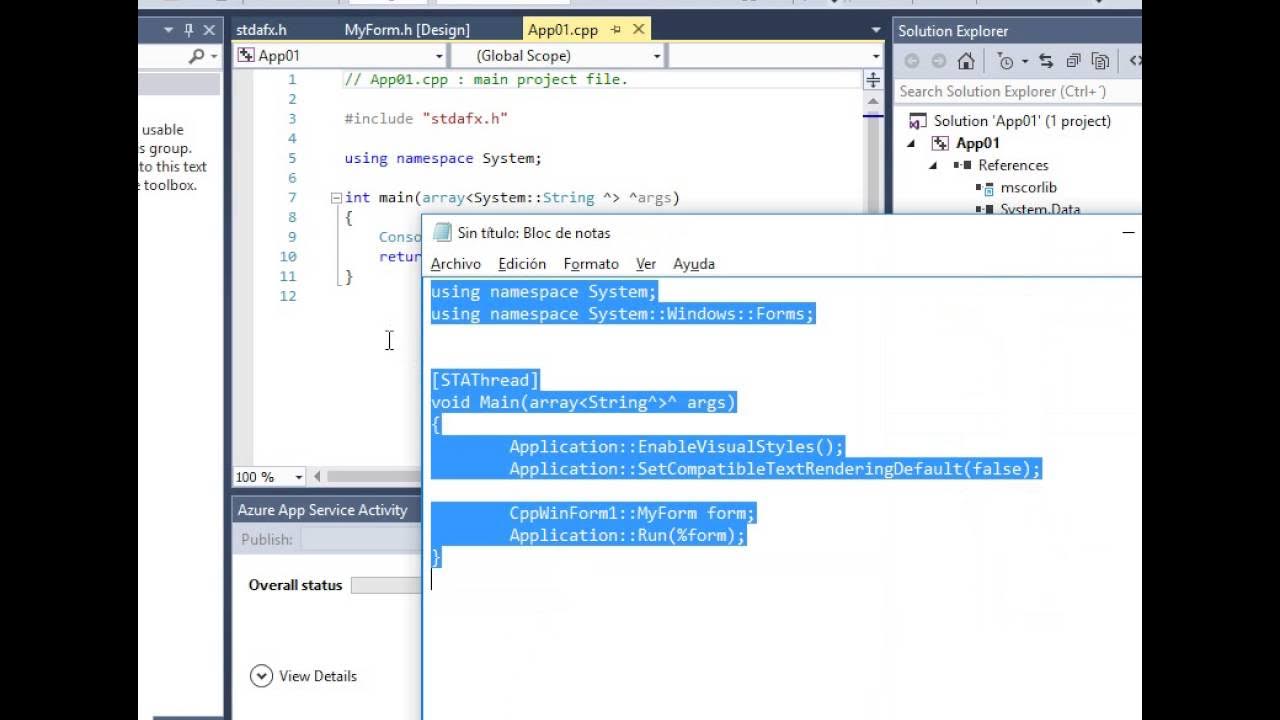 01 Windows Form C++ Crear Formulario - YouTube