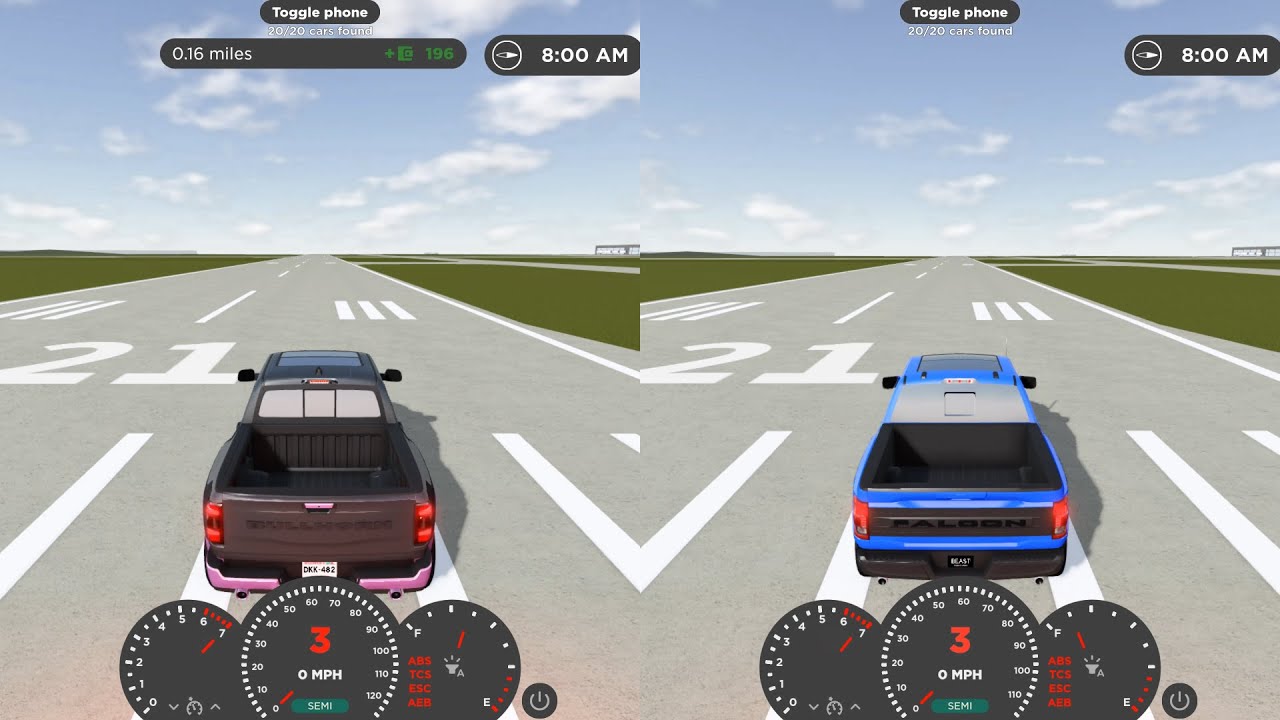 Roblox Greenville Dodge RAM KRX vs Ford F-150 Raptor R - YouTube