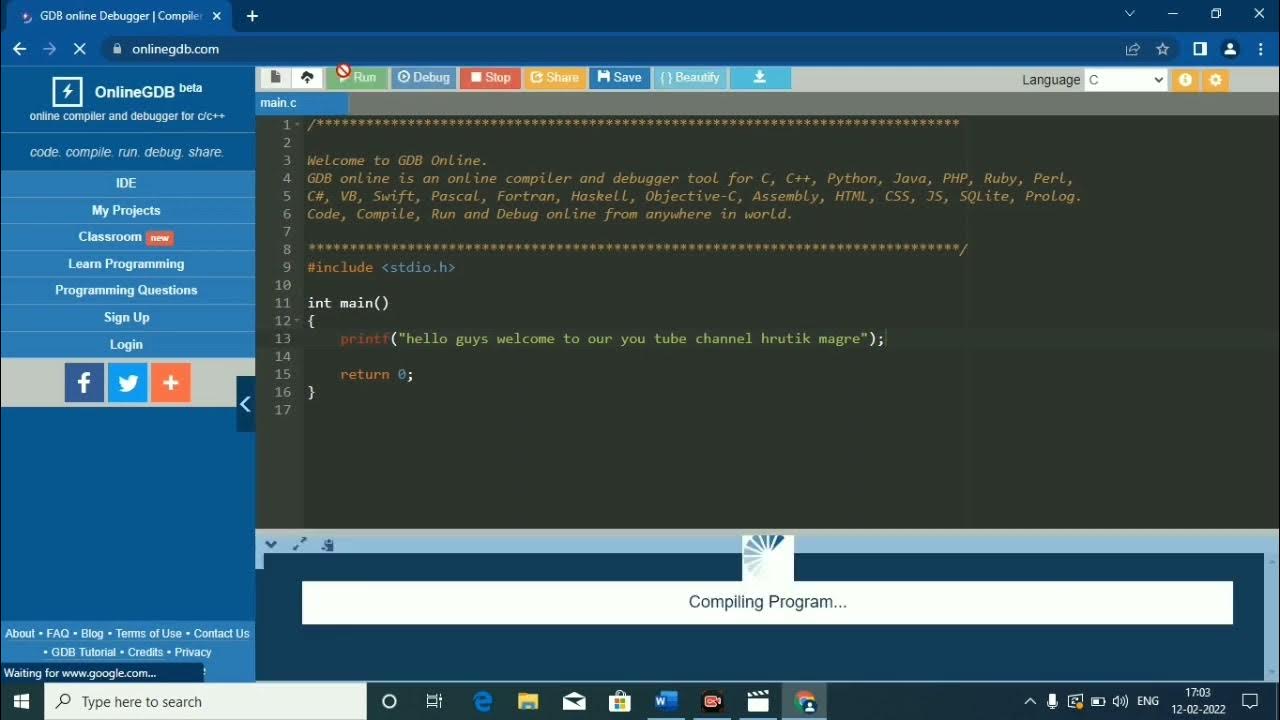 online gdb tutorial - YouTube