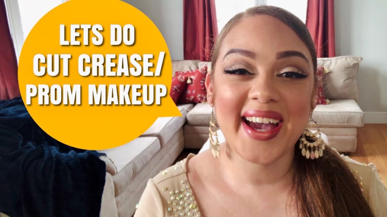 CUT CREASE/PROM MAKEUP - YouTube
