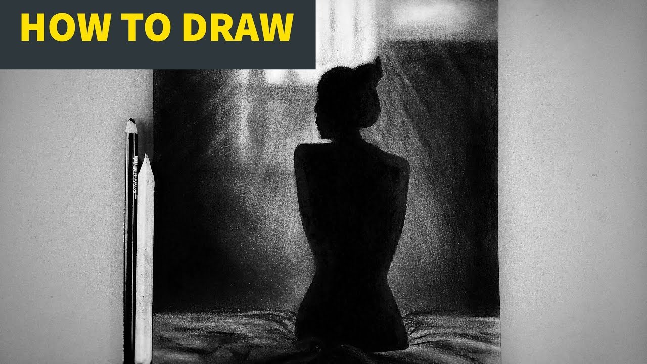 HOW TO DRAW: GIRL IN THE DARK (Time-lapse) - YouTube