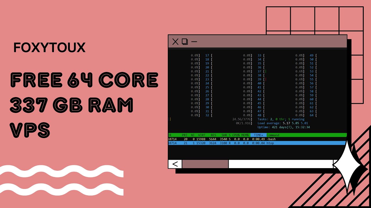 How to get a 64 core 377gb ram vps / server for free ! - YouTube