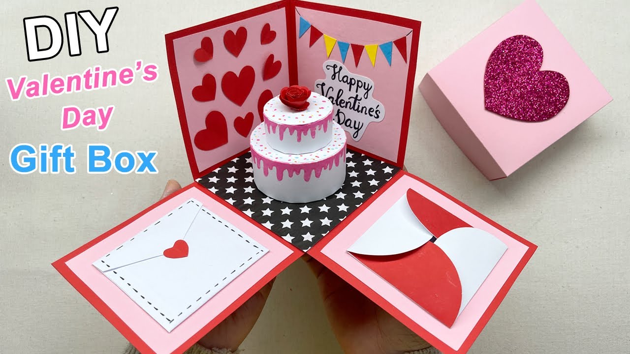 How to make Valentine's Day Gift Box | DIY Love Box | DIY Explosion Box ...