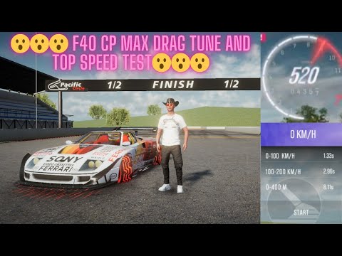 F40 cp max Drag tune and top speed test. Drive Zone online. 20k dzo ...
