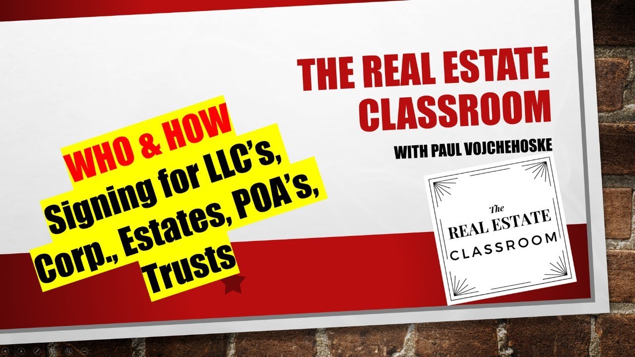 Signature Blocks on a Real Estate Contract - YouTube