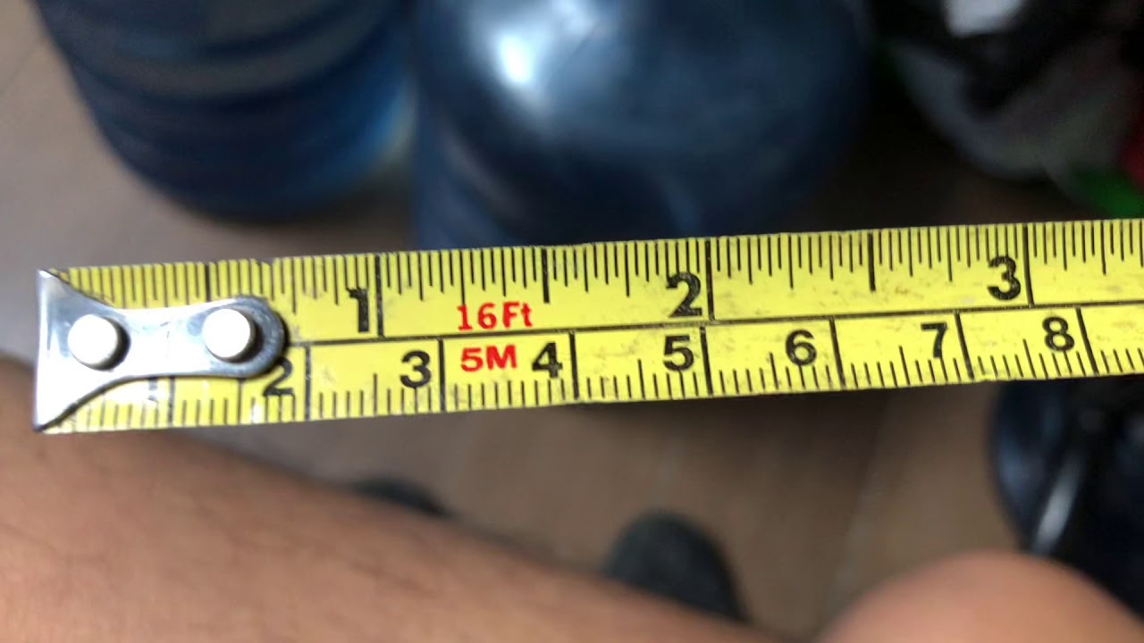 Cara membaca meteran satuan inch atau inci - YouTube