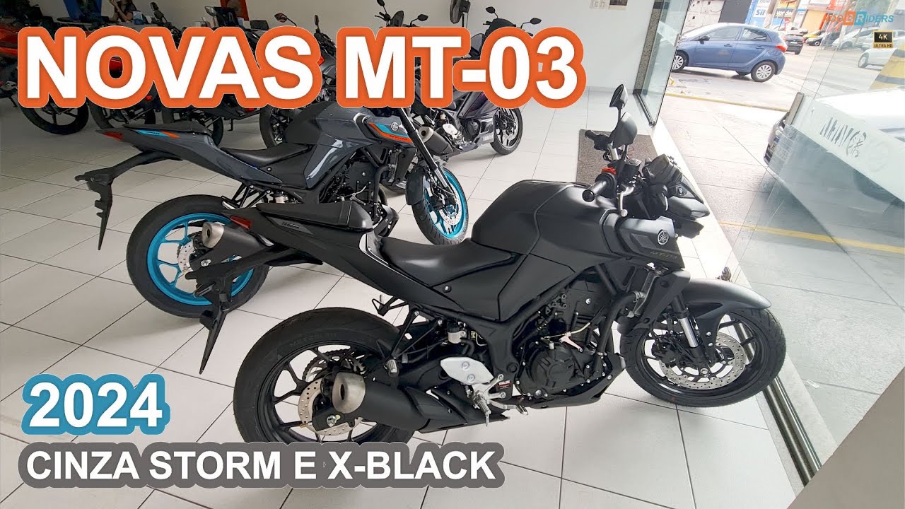 NOVAS MT03 2024 STORM FLUO (CINZA) E X-BLACK (PRETA) LADO A LADO ...